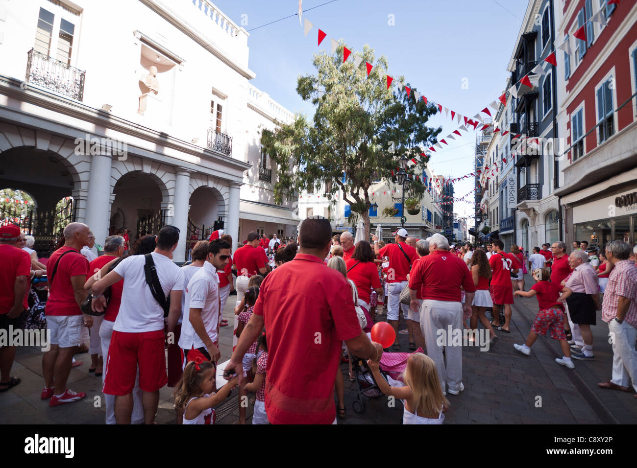 People at main street gibraltar hi-res stock photography and images - Alamy