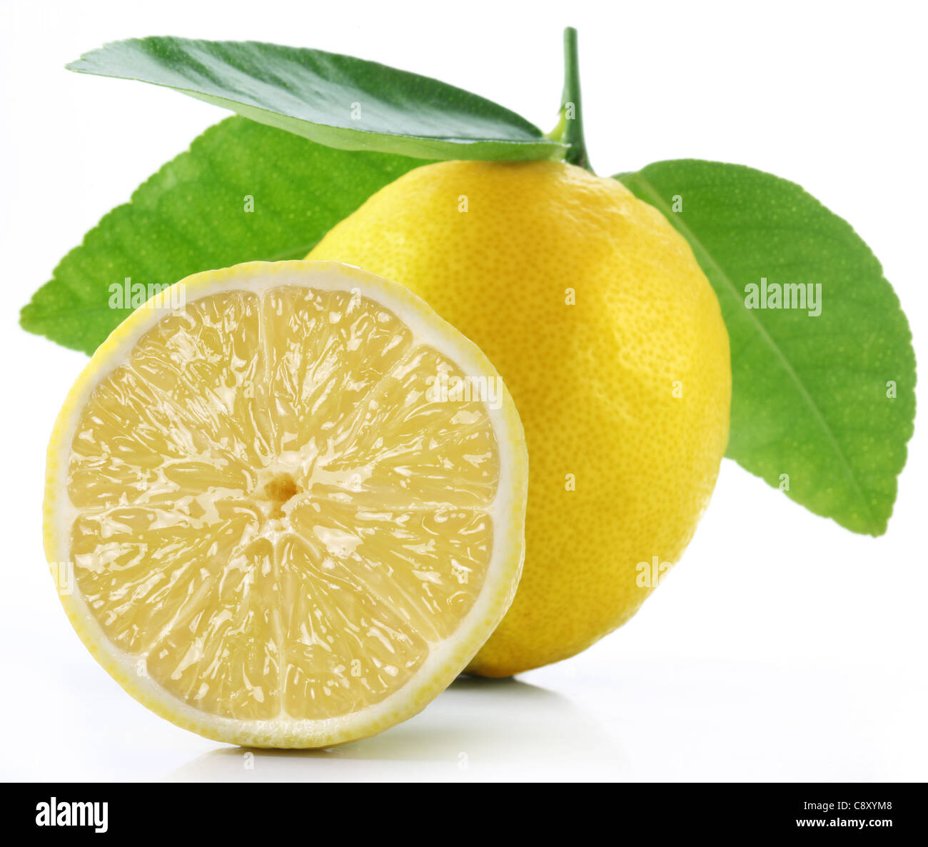 High-quality photo ripe lemon on a white background Stock Photo - Alamy
