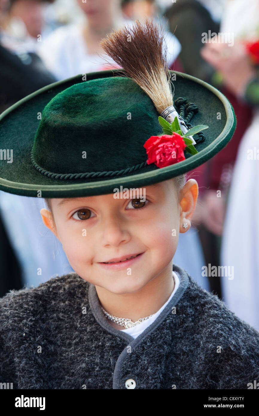 Germany, Bavaria, Munich, Oktoberfest, Oktoberfest Parade, Child in ...