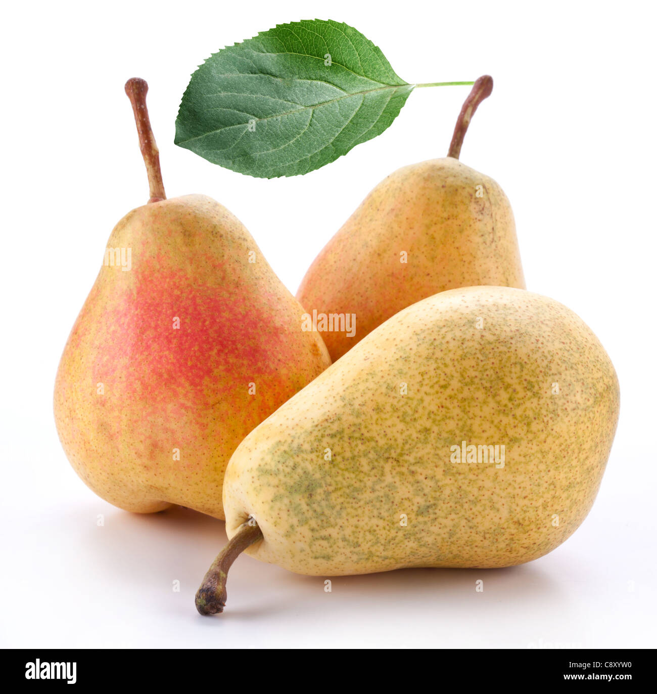 Green yellow pears red Cut Out Stock Images & Pictures - Alamy