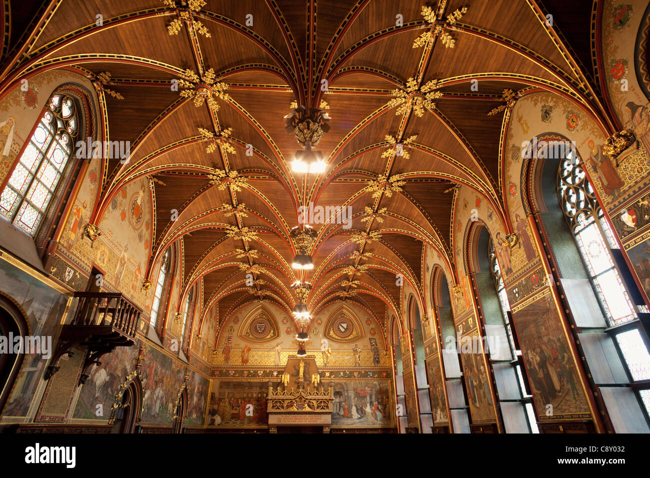 Belgium, Brugge, City Hall, The Gothic Chamber Stock Photo - Alamy