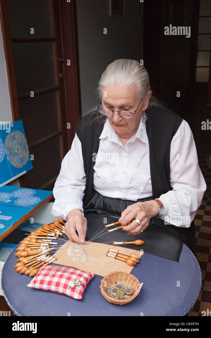 Belgium, Brugge, Lace Making Stock Photo - Alamy