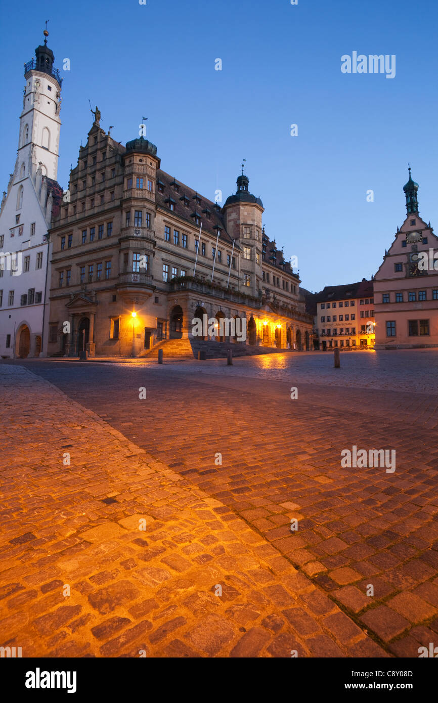 Germany, Bavaria, Romantic Road, Rothenburg ob der Tauber, Rathaus or ...