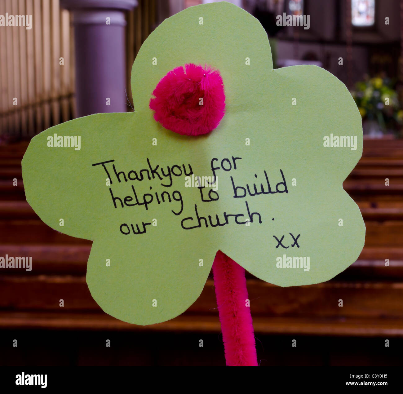 Thank you for building our church Stock Photo - Alamy