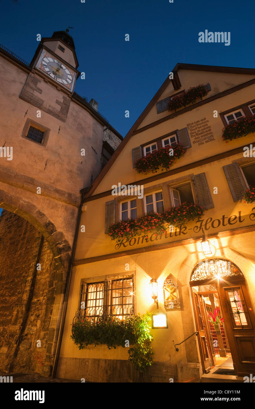 Germany, Bavaria, Romantic Road, Rothenburg ob der Tauber, Roder Arch ...