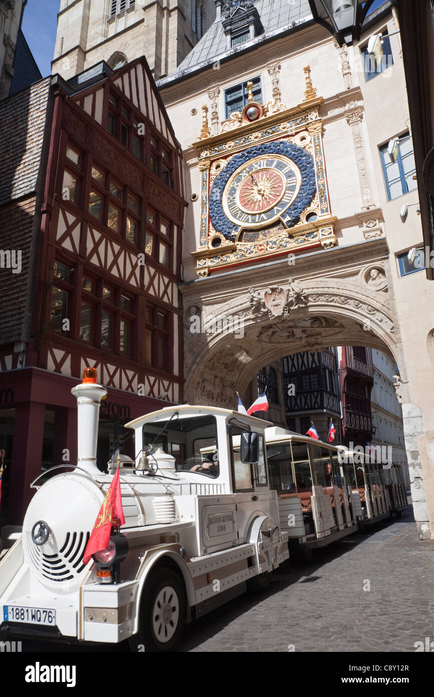 France, Normandy, Rouen, The Gros Horloge aka The Great Clock Stock ...