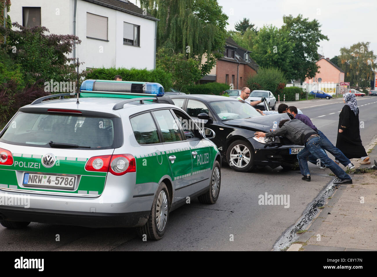 Germany Car Accident Scene Near High Resolution Stock Photography and ...