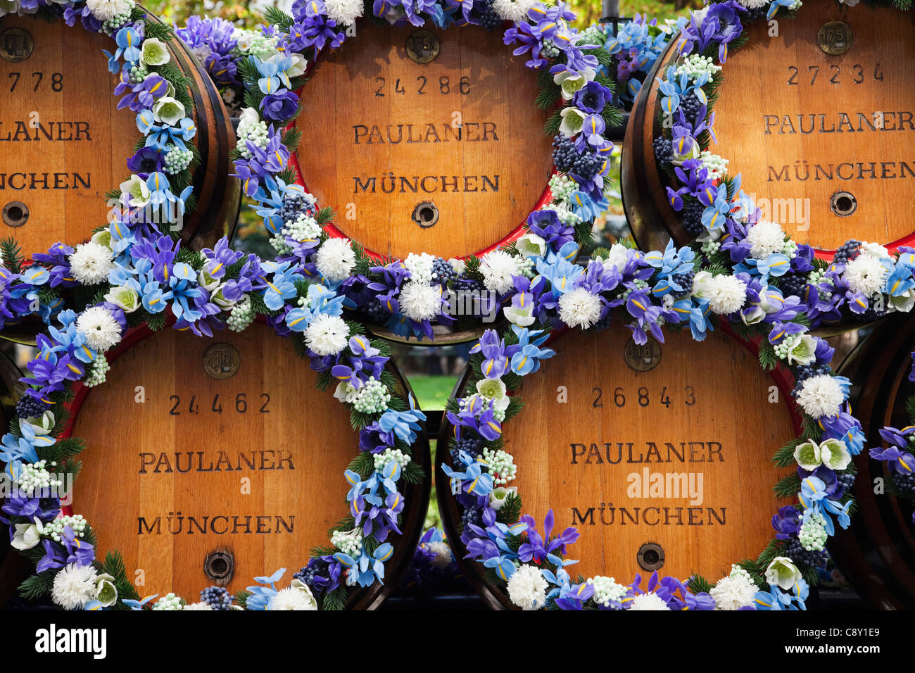 Germany, Bavaria, Munich, Oktoberfest, Beer Barrels Stock Photo - Alamy