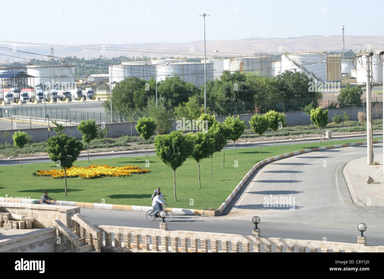 Industrial landscape of the oil producing city of Batman south east ...