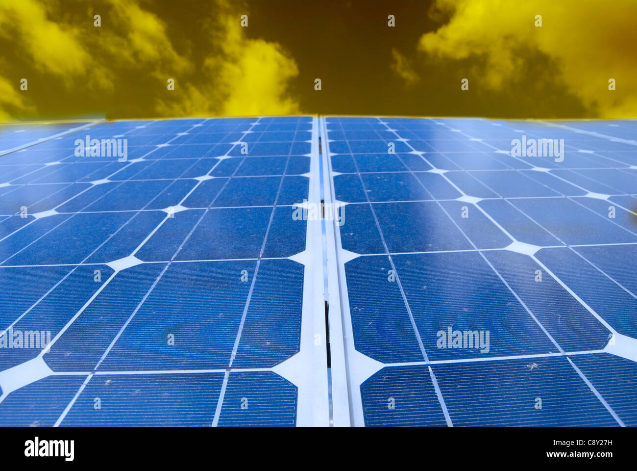 Solar panel. Green energy from sun Stock Photo - Alamy