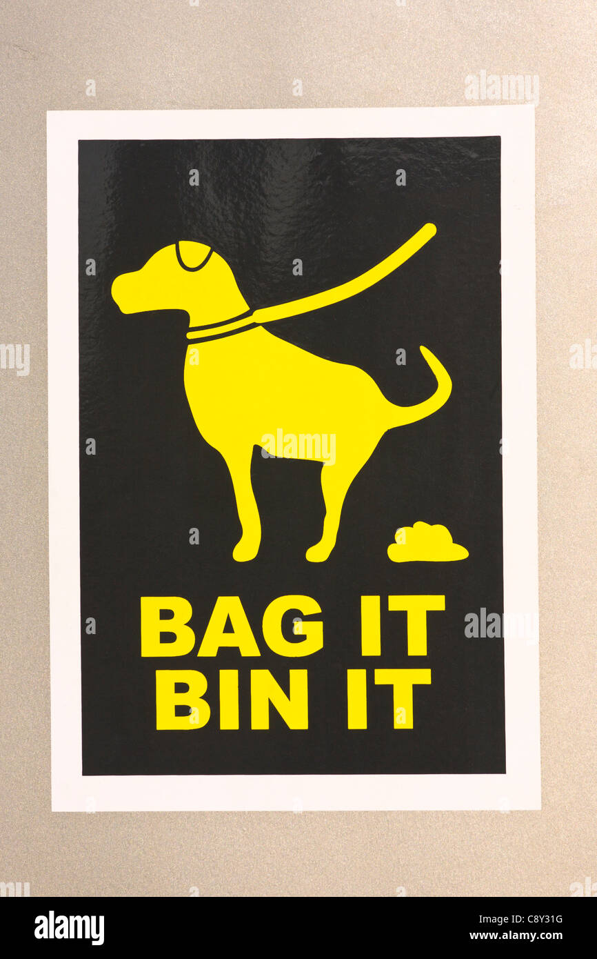 Dog poo sign, England Stock Photo - Alamy