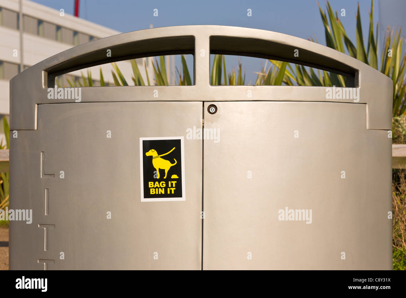 Dog poo bin, England Stock Photo - Alamy