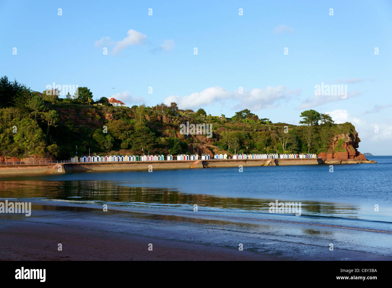 Beach Huts at Goodrington Sands in Paignton, Devon, England Stock Photo ...