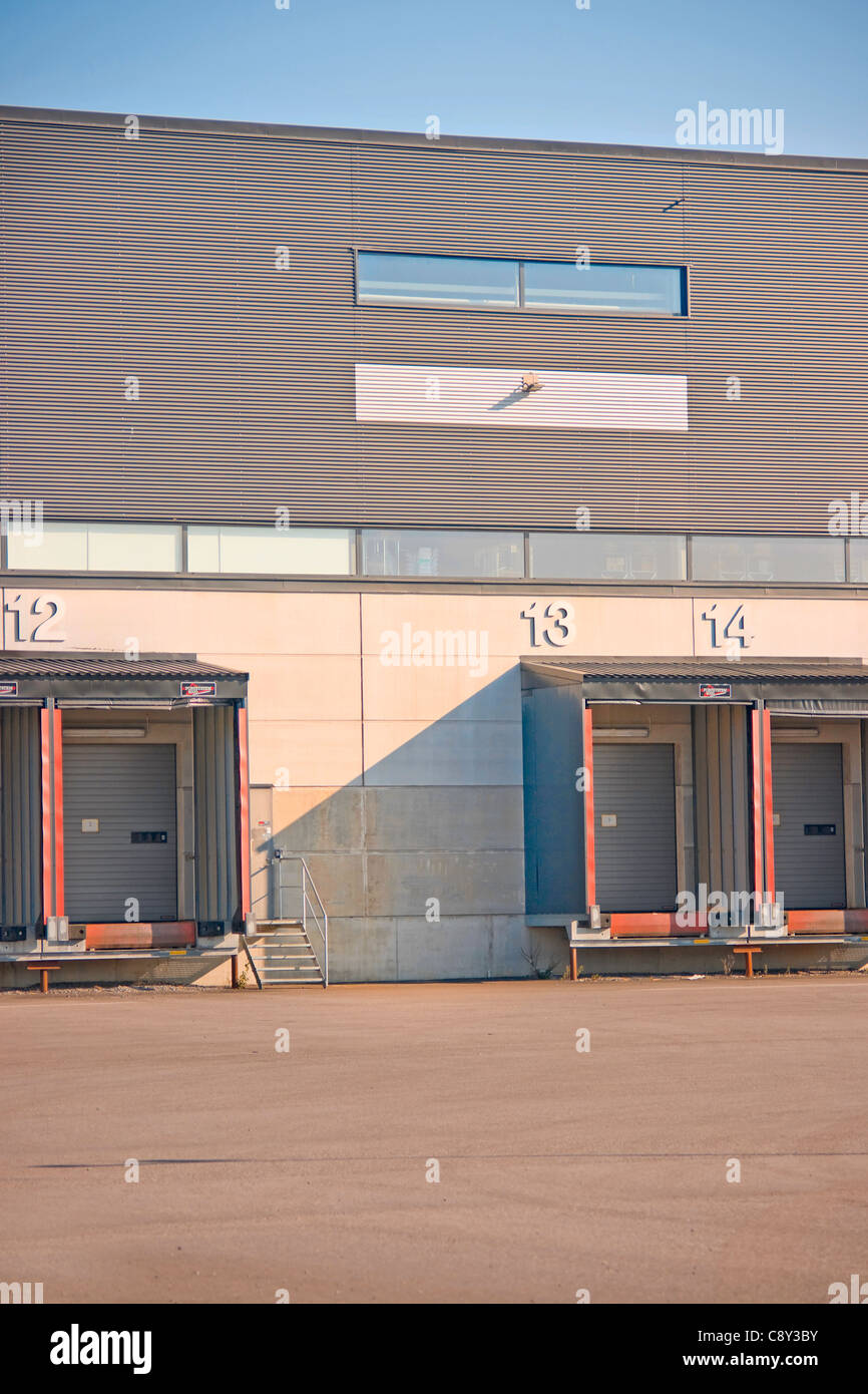 Modern warehouse docks Stock Photo - Alamy