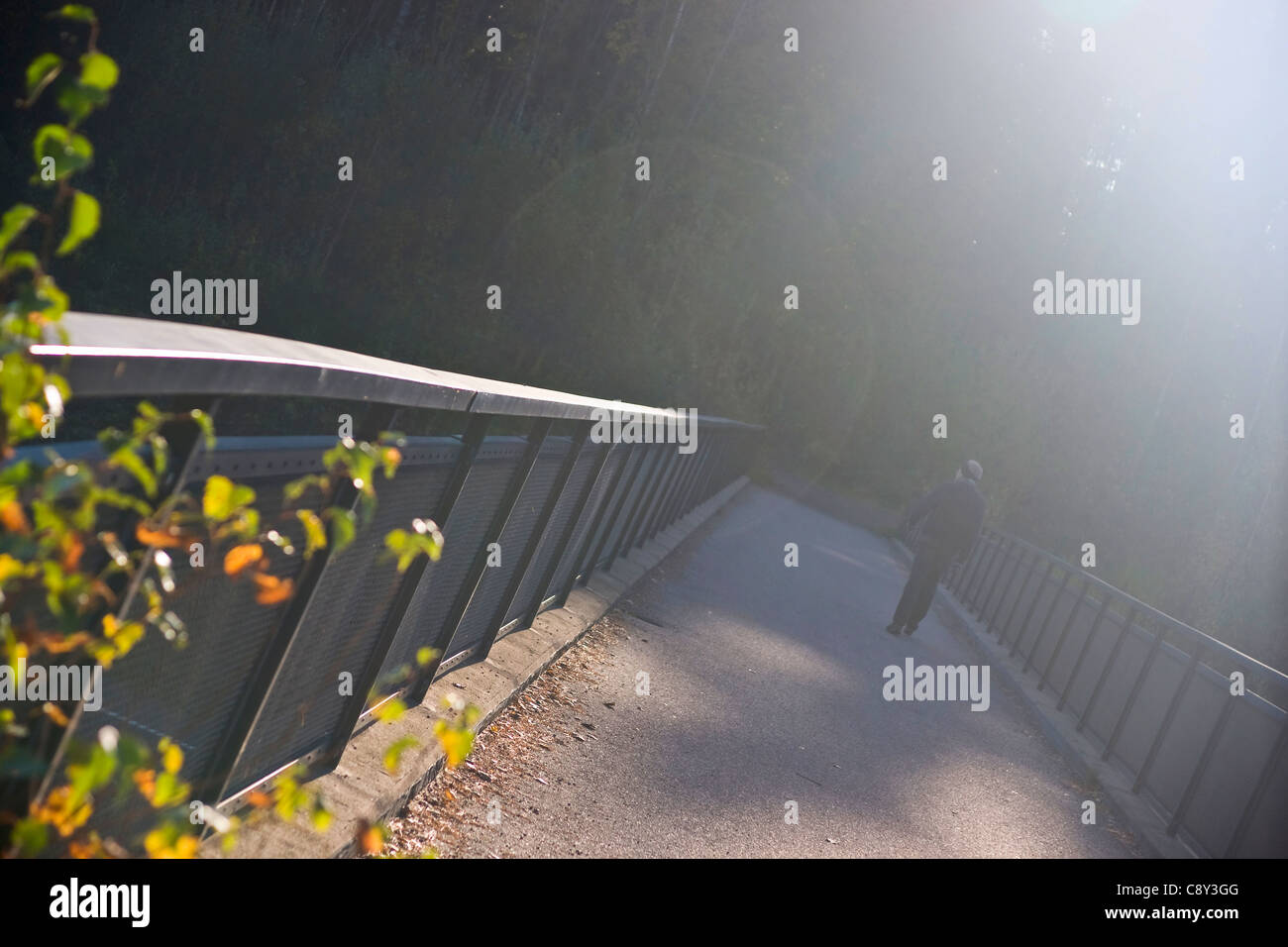 Crossing the bridge Stock Photo - Alamy