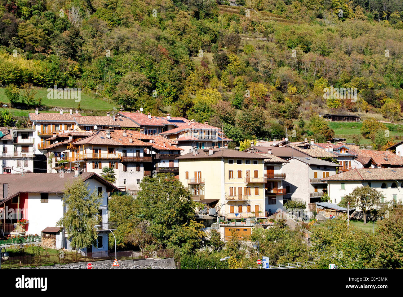 Mountain village in Trentino South Tyrol. Italy Stock Photo - Alamy