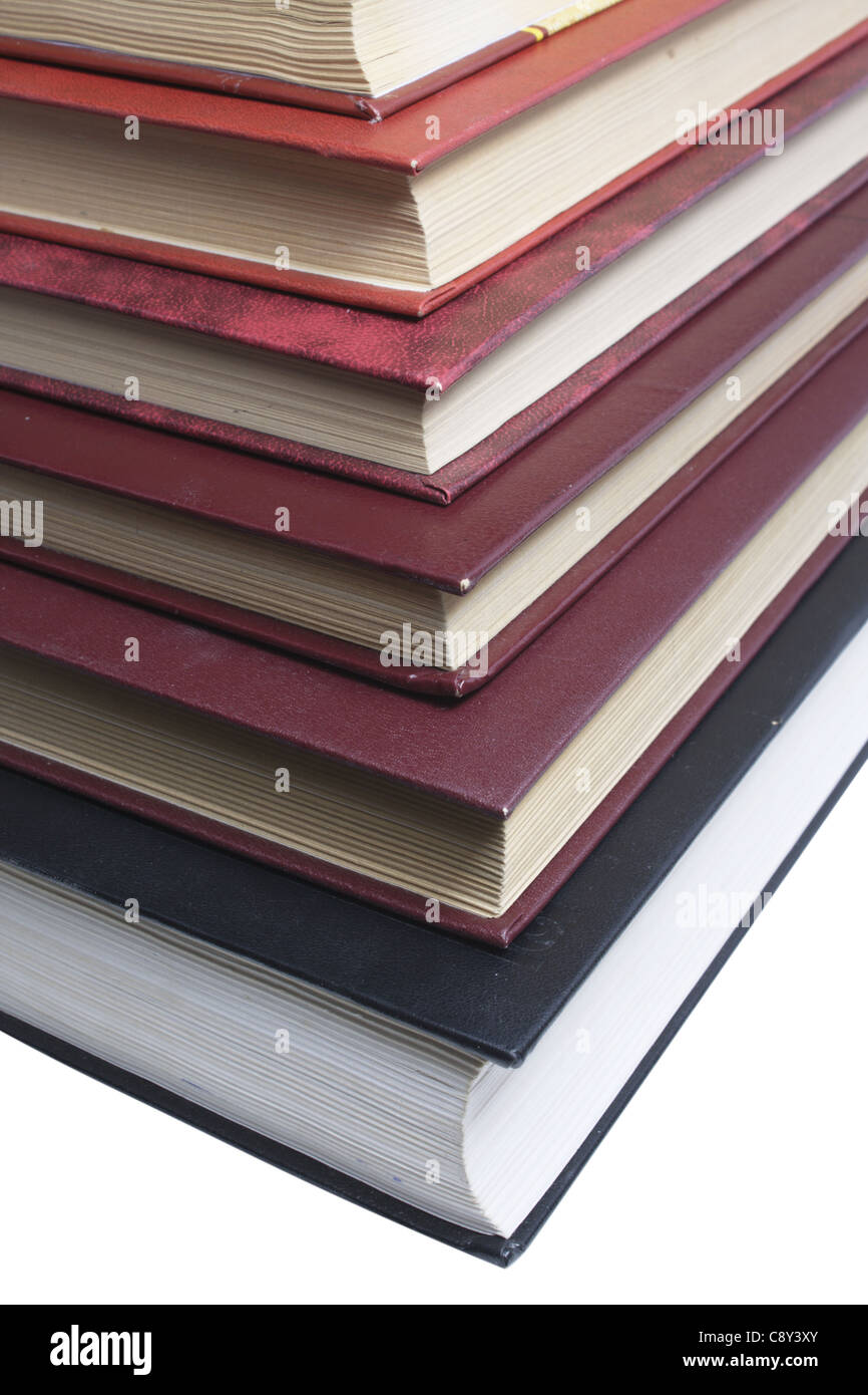 Heap of books isolated on white Stock Photo - Alamy