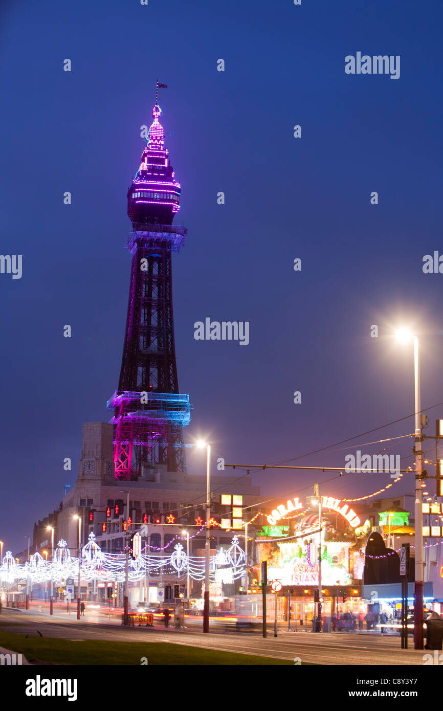 Blackpool Tower illuminated during the annual Blackpool Illuminations ...