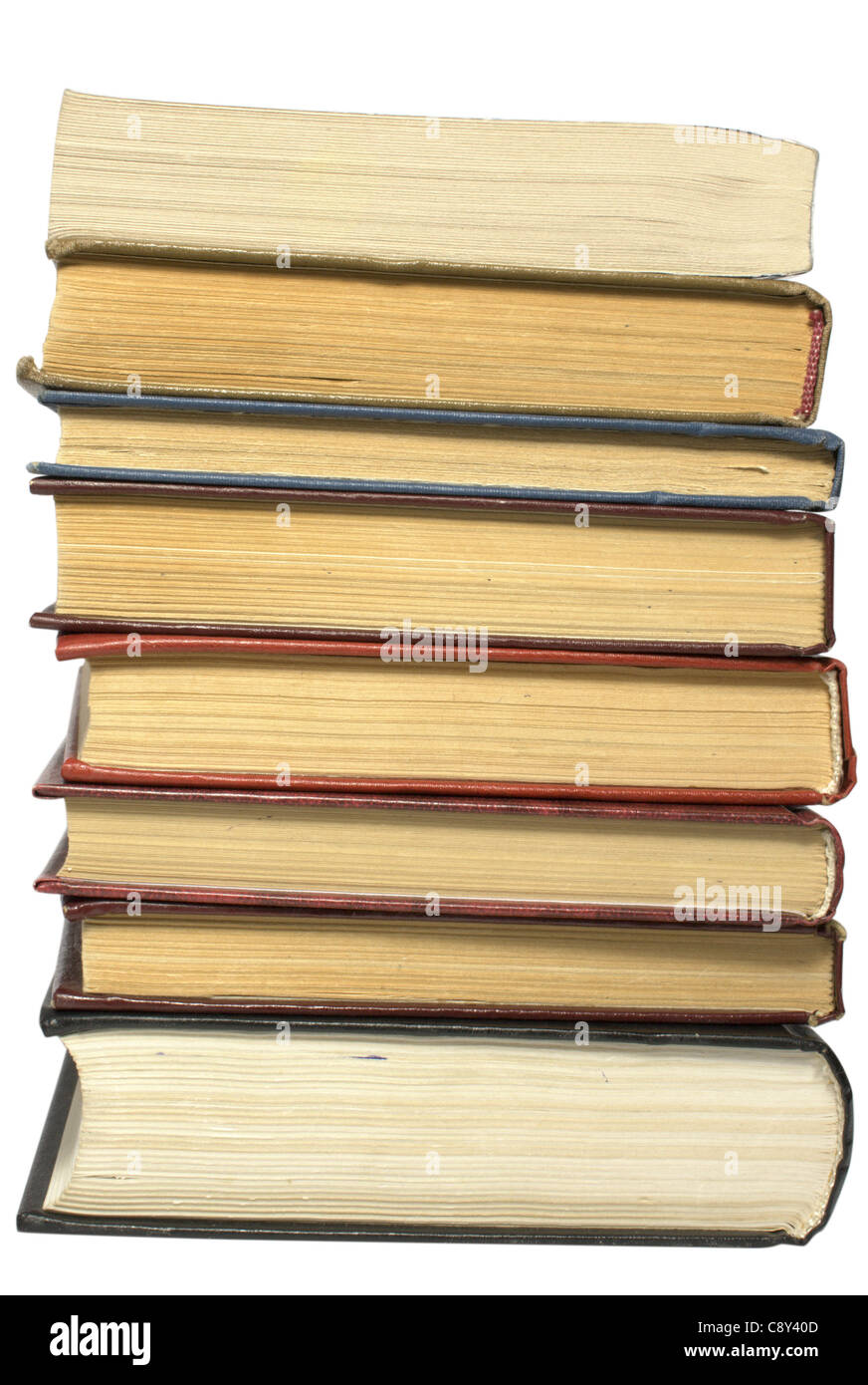 Heap of books isolated on white Stock Photo - Alamy