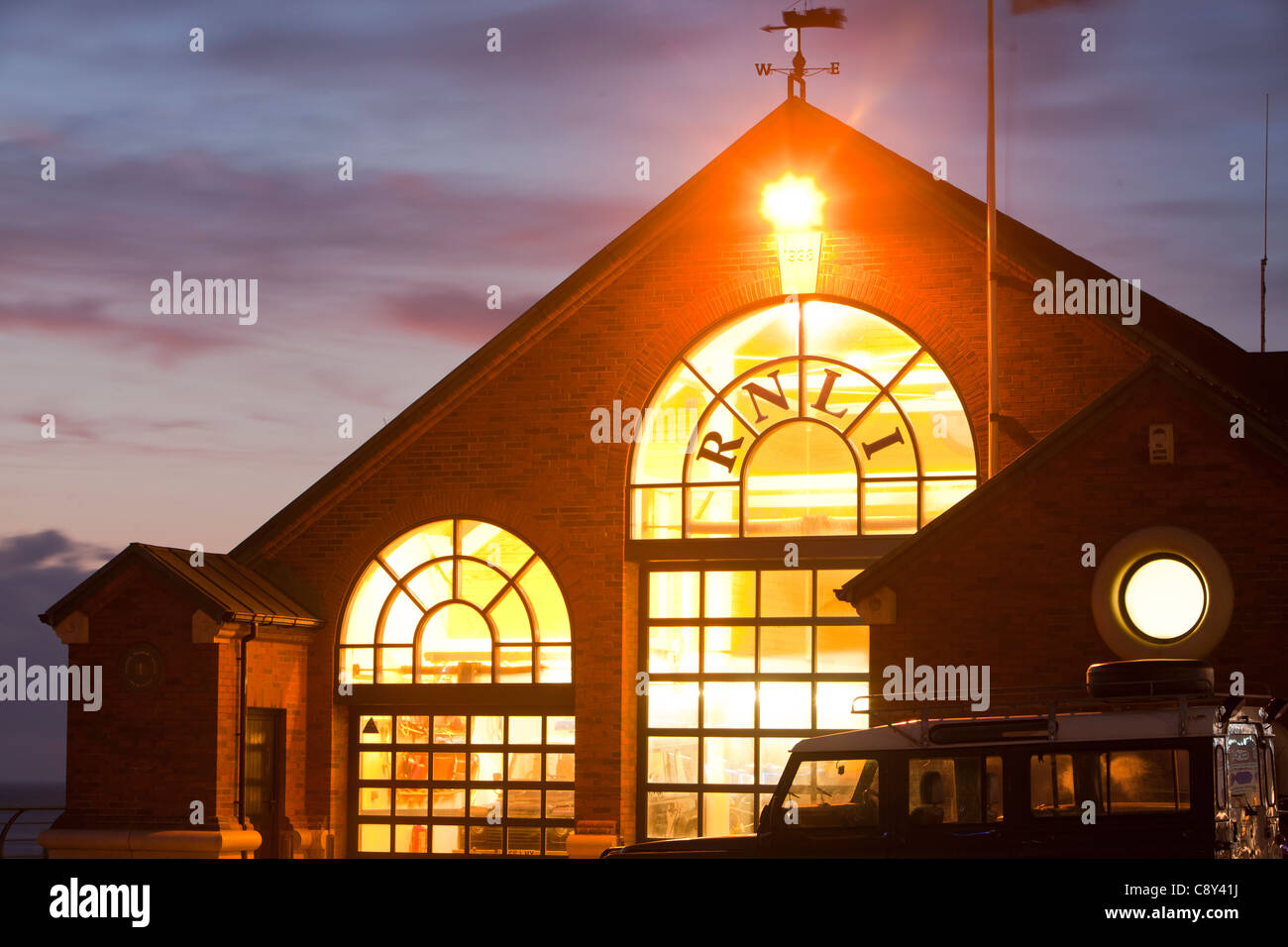 The RNLI building on the seafront at Blackpool, Lancashire, UK Stock ...