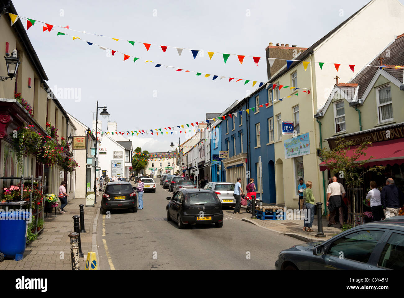 Narberth High Street, Pembrokeshire, Wales Stock Photo - Alamy