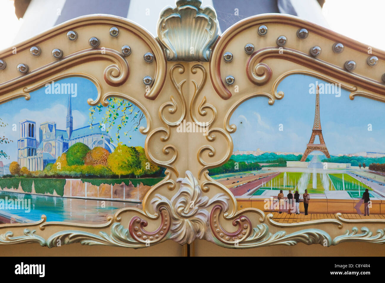 France, Paris, Carousel Decoration Stock Photo - Alamy