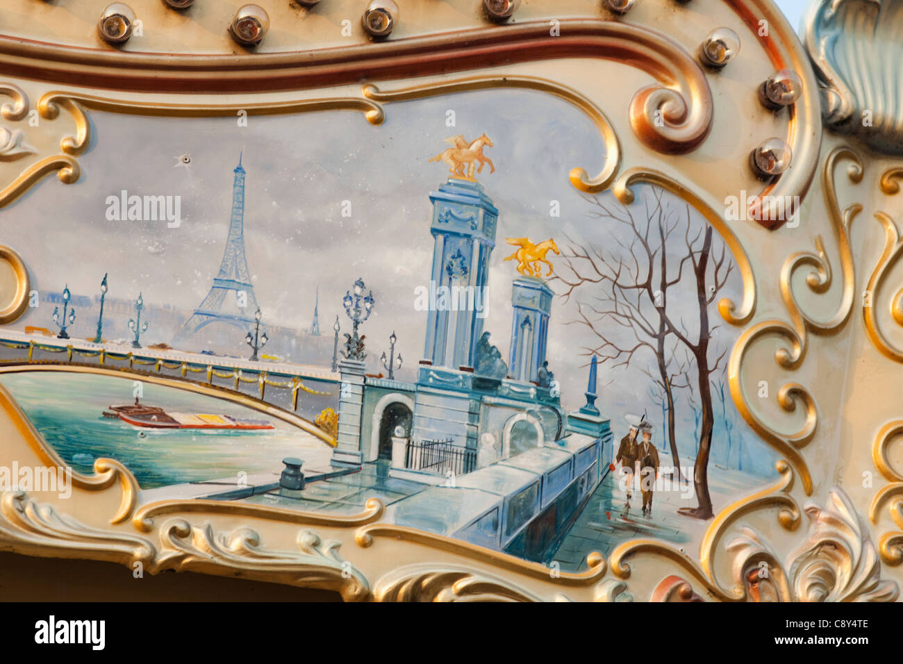 France, Paris, Carousel Decoration Stock Photo - Alamy