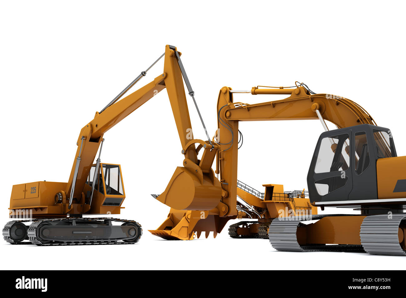 Diggers tractor Cut Out Stock Images & Pictures - Alamy