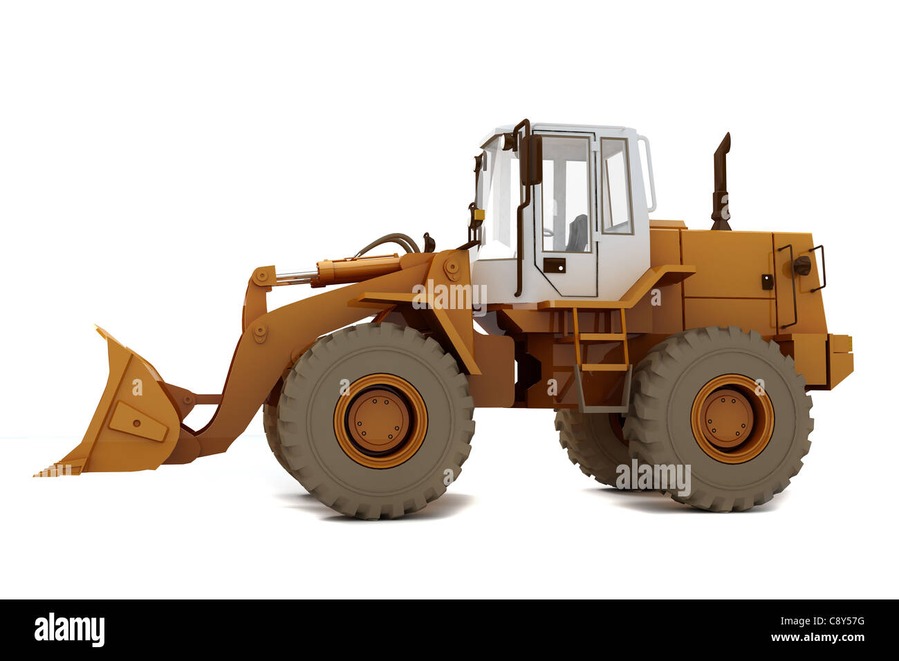 Bulldozer on wheels Stock Photo - Alamy