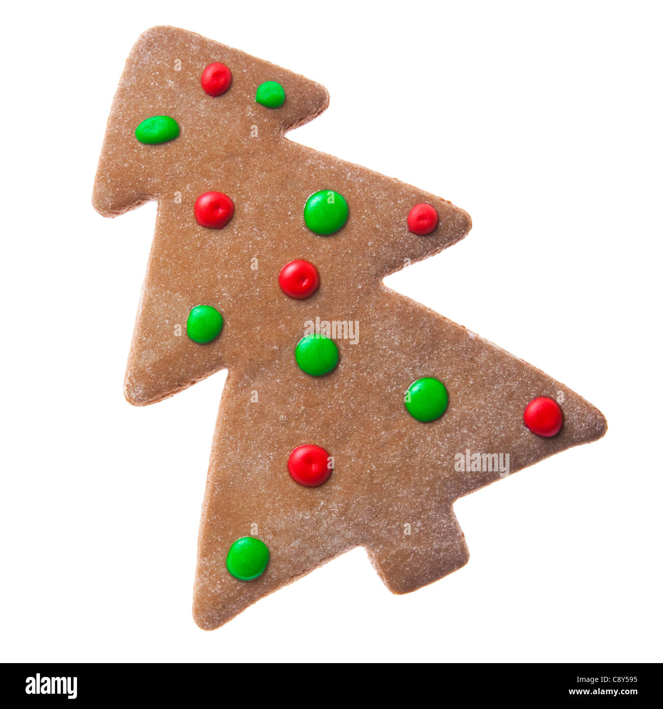 Homemade Gingerbread Christmas cookies with a shape of a tree isolated ...