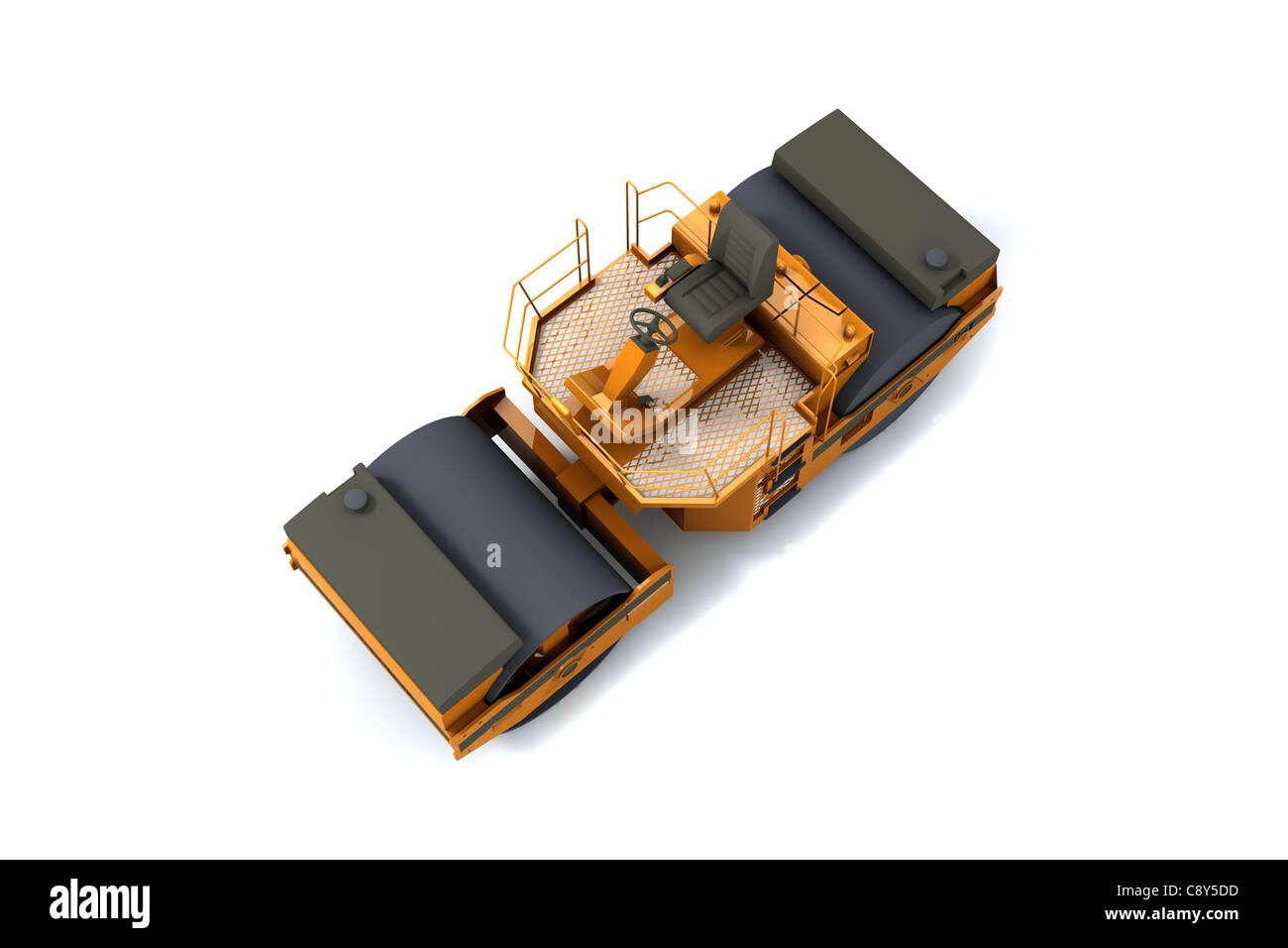 Asphalt paving machine worker Cut Out Stock Images & Pictures - Alamy