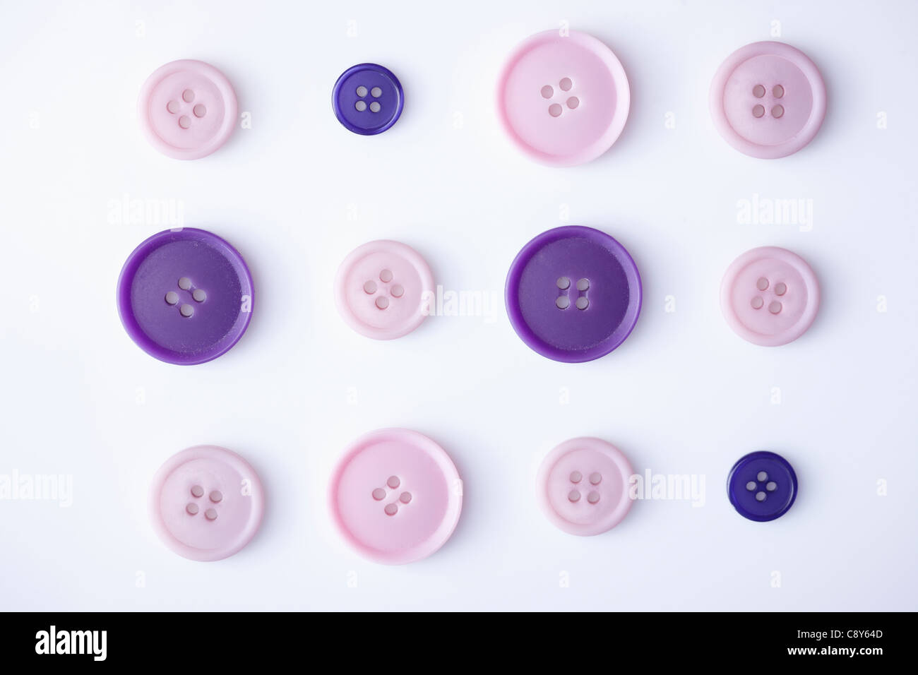 Different Sizes And Colors Of Round Buttons Stock Photo - Alamy