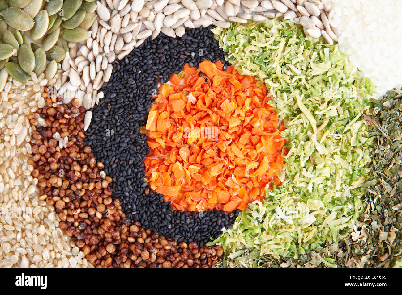 Various Types Of Crops In Full Circle Stock Photo - Alamy