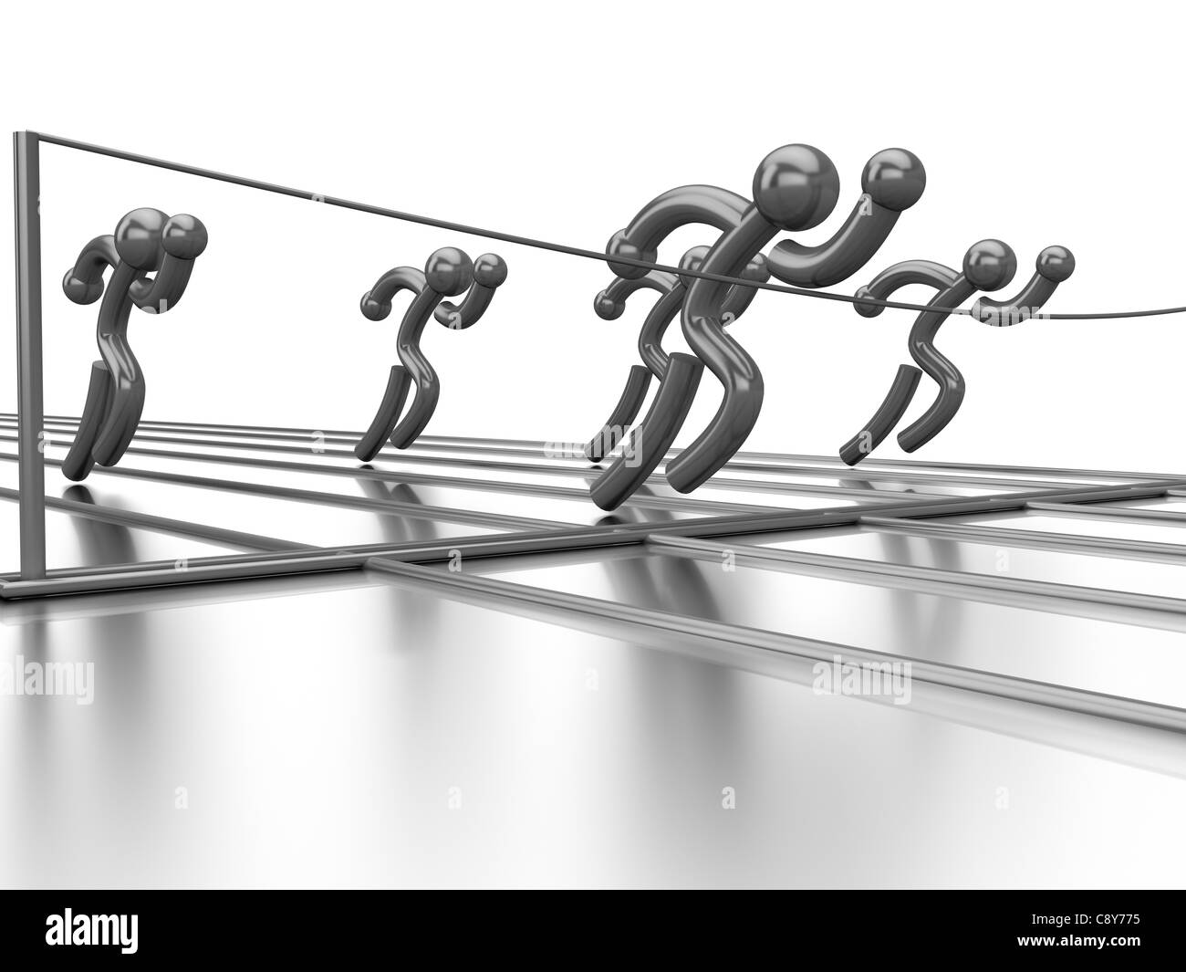 Athletics sport running speed determination finishing line running ...