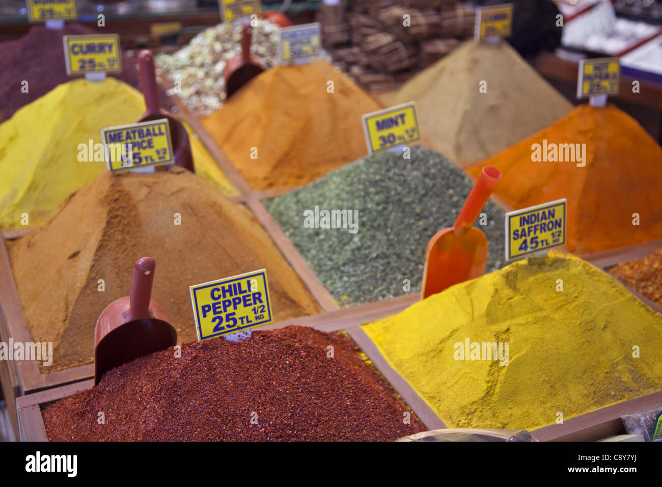 Misir Carsisi, spice bazaar, interieur, Istanbul, Turkey , Europe Stock ...
