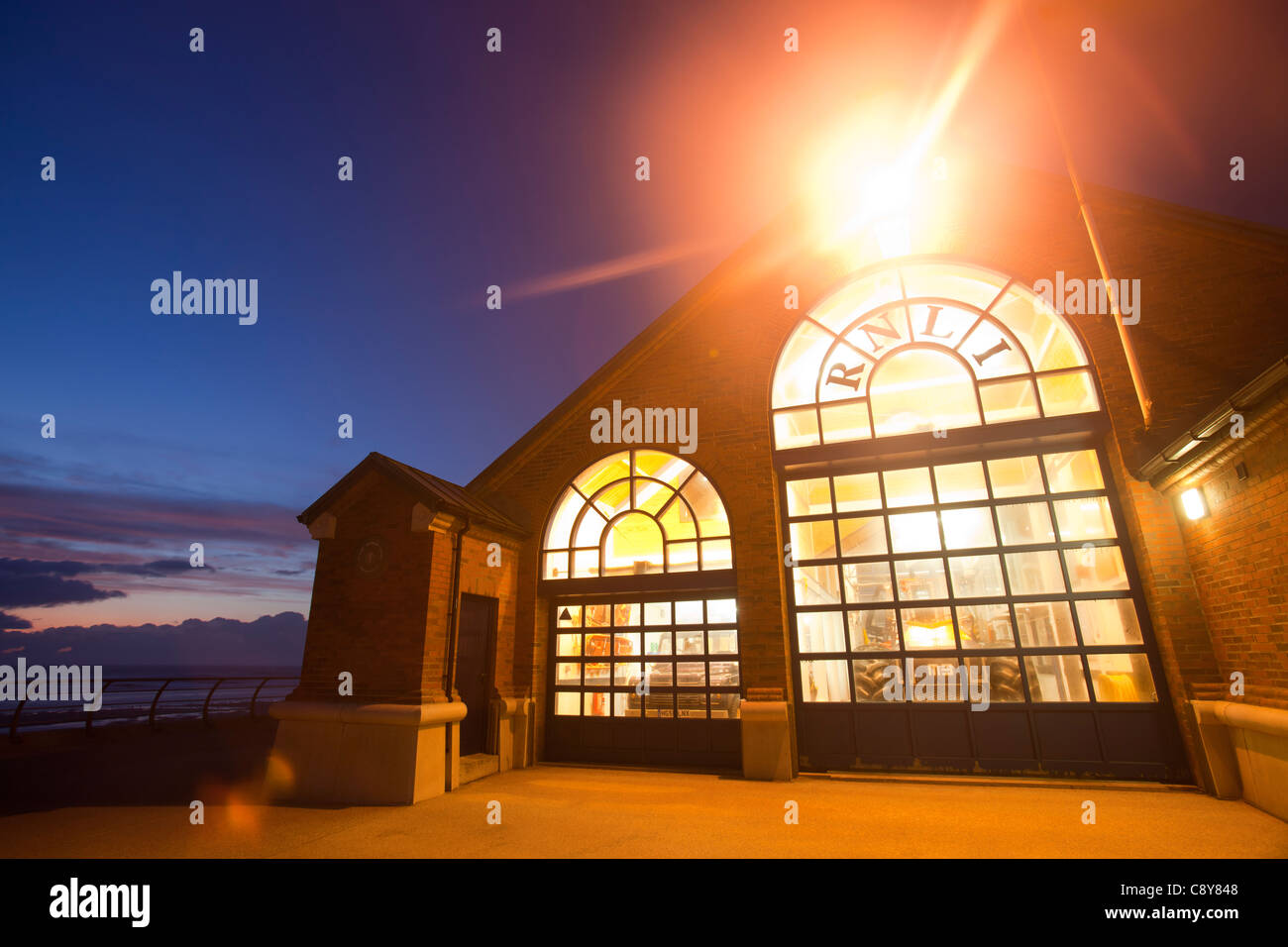 The RNLI building on the seafront at Blackpool, Lancashire, UK Stock ...