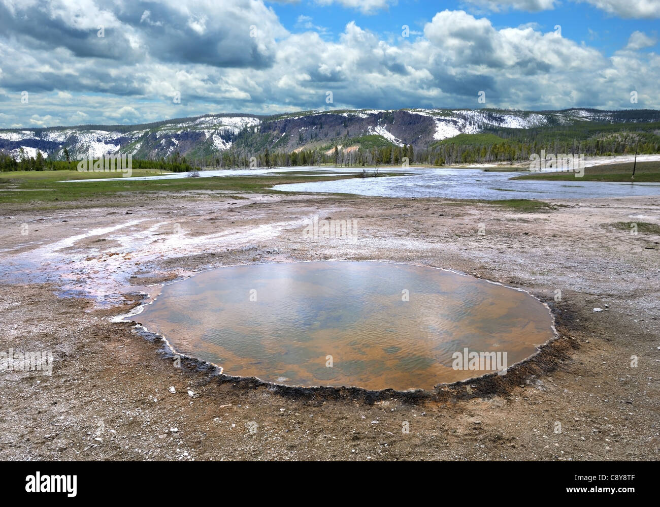 Volcanic Land On The Mountains And A Blue Sky Stock Photo - Alamy