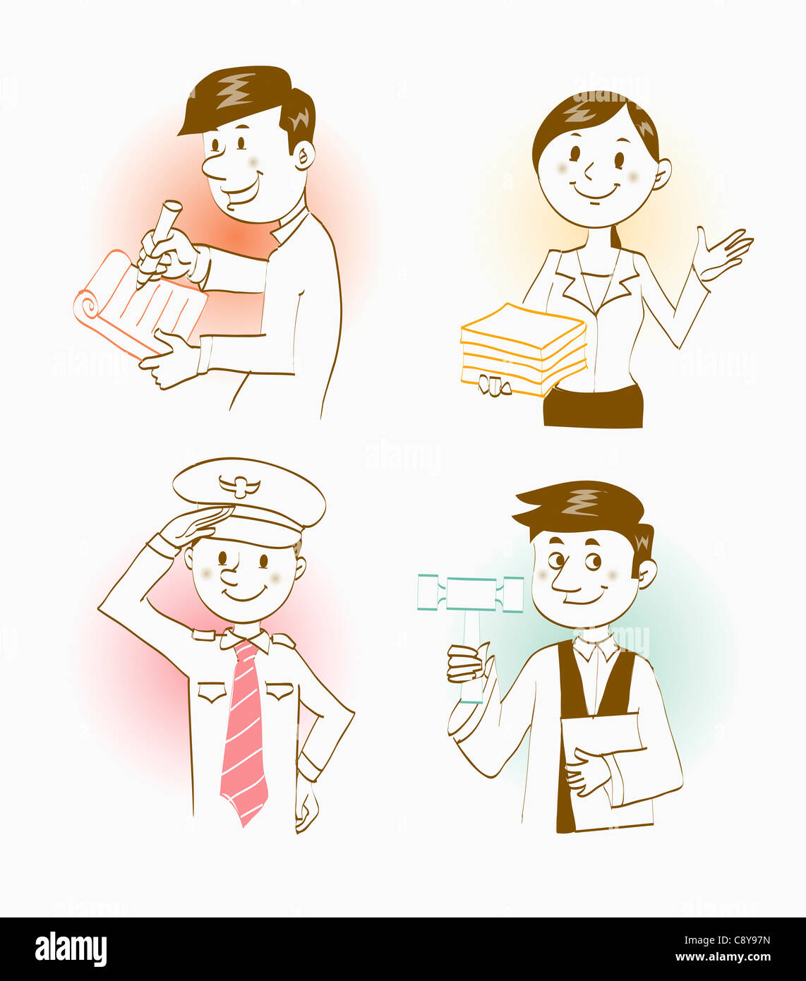 Various types of people's occupation Stock Photo - Alamy
