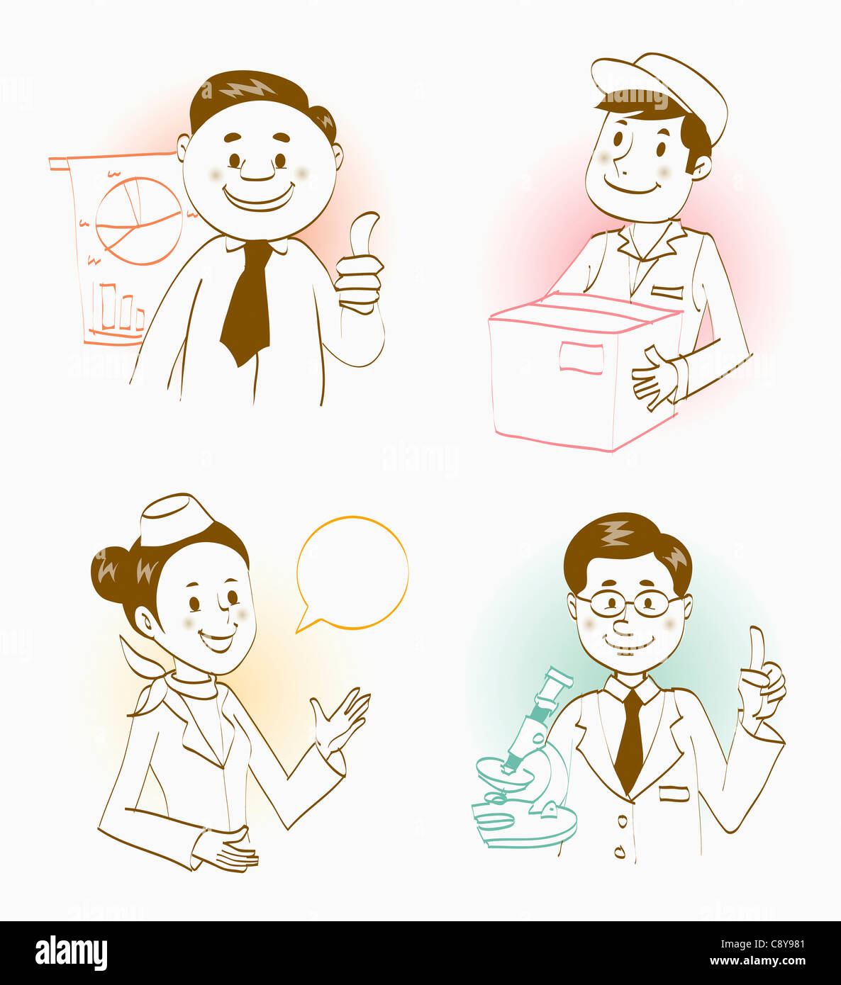 Various types of people's occupation Stock Photo - Alamy