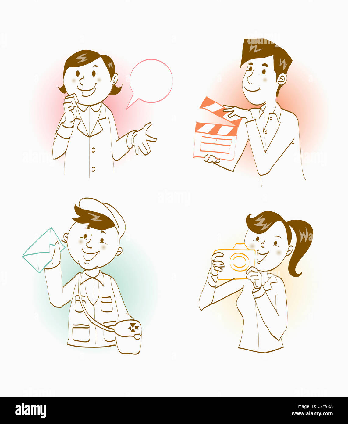 Various types of people's occupation Stock Photo - Alamy