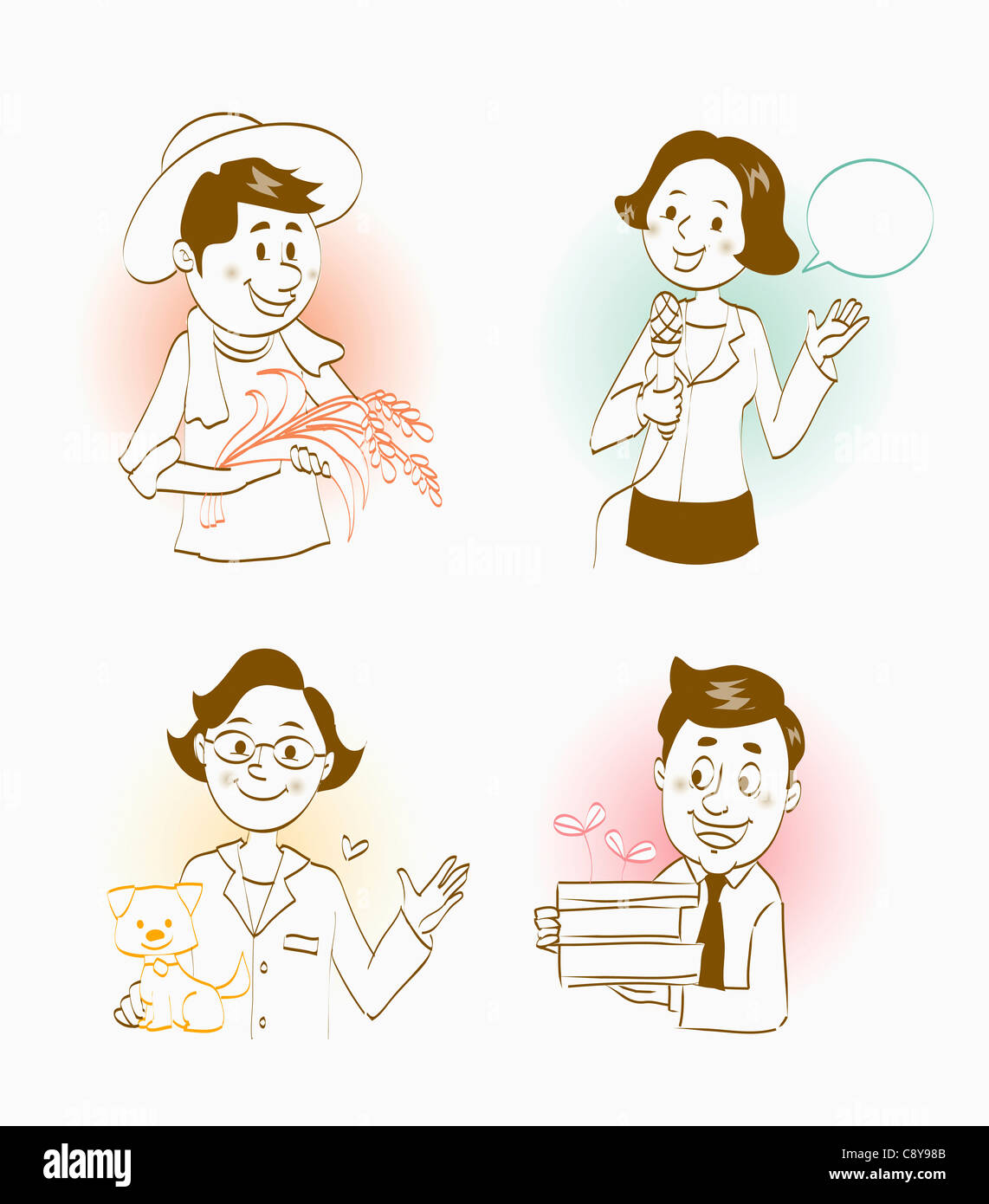 Various types of people's occupation Stock Photo - Alamy