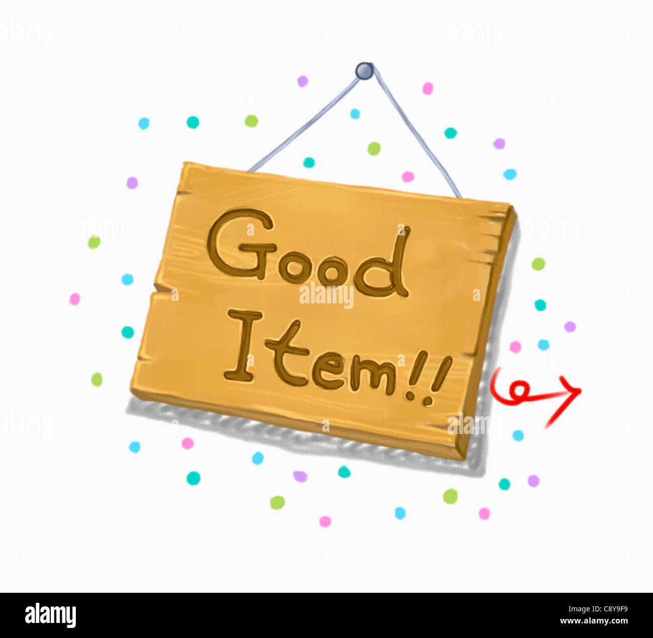 Drawing of a wooden notice board Stock Photo - Alamy