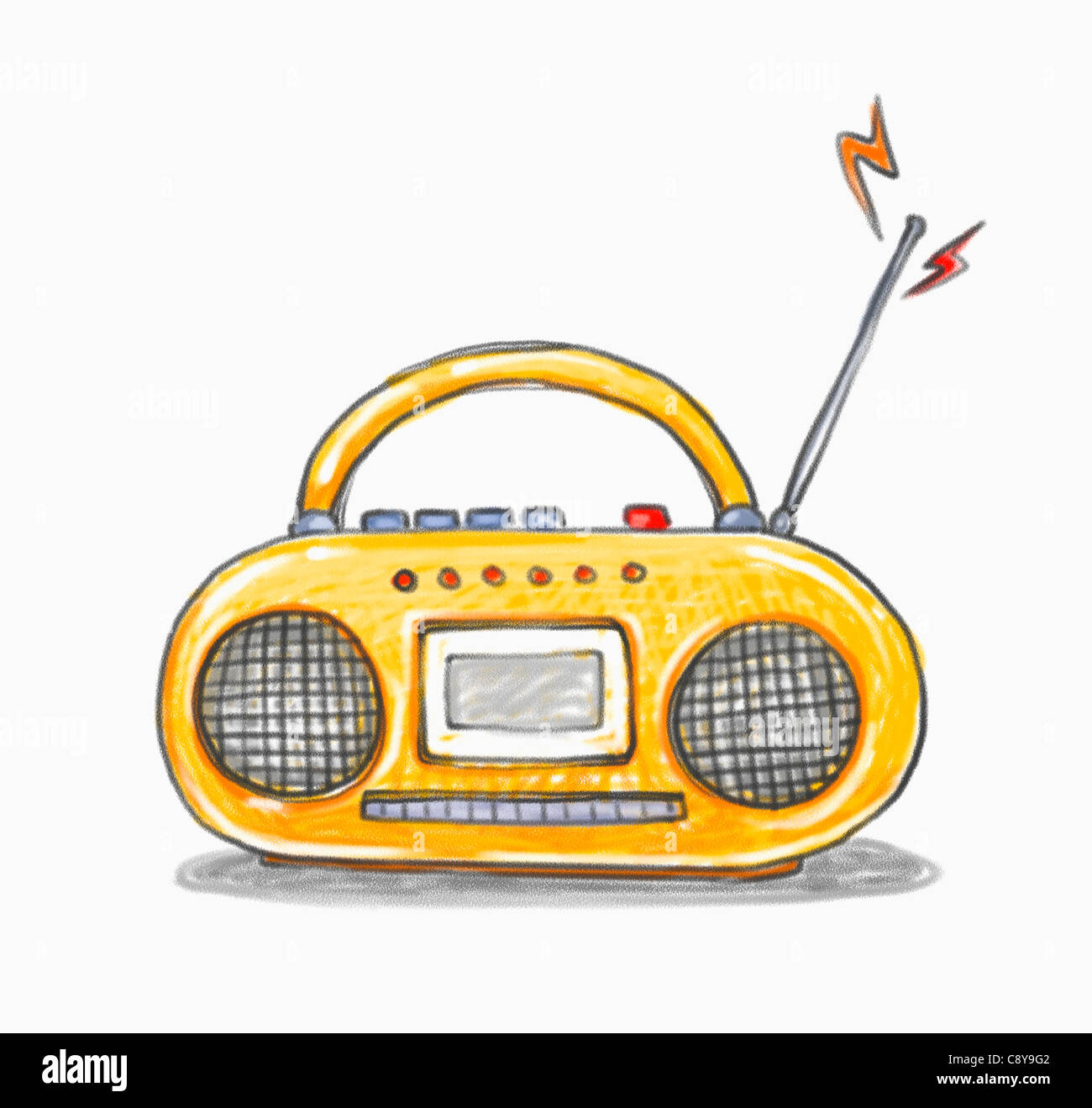 Drawing of a stereo Stock Photo - Alamy