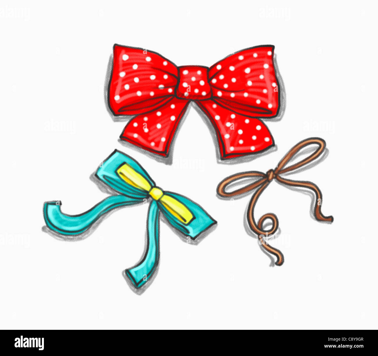 Drawing of various ribbons Stock Photo - Alamy