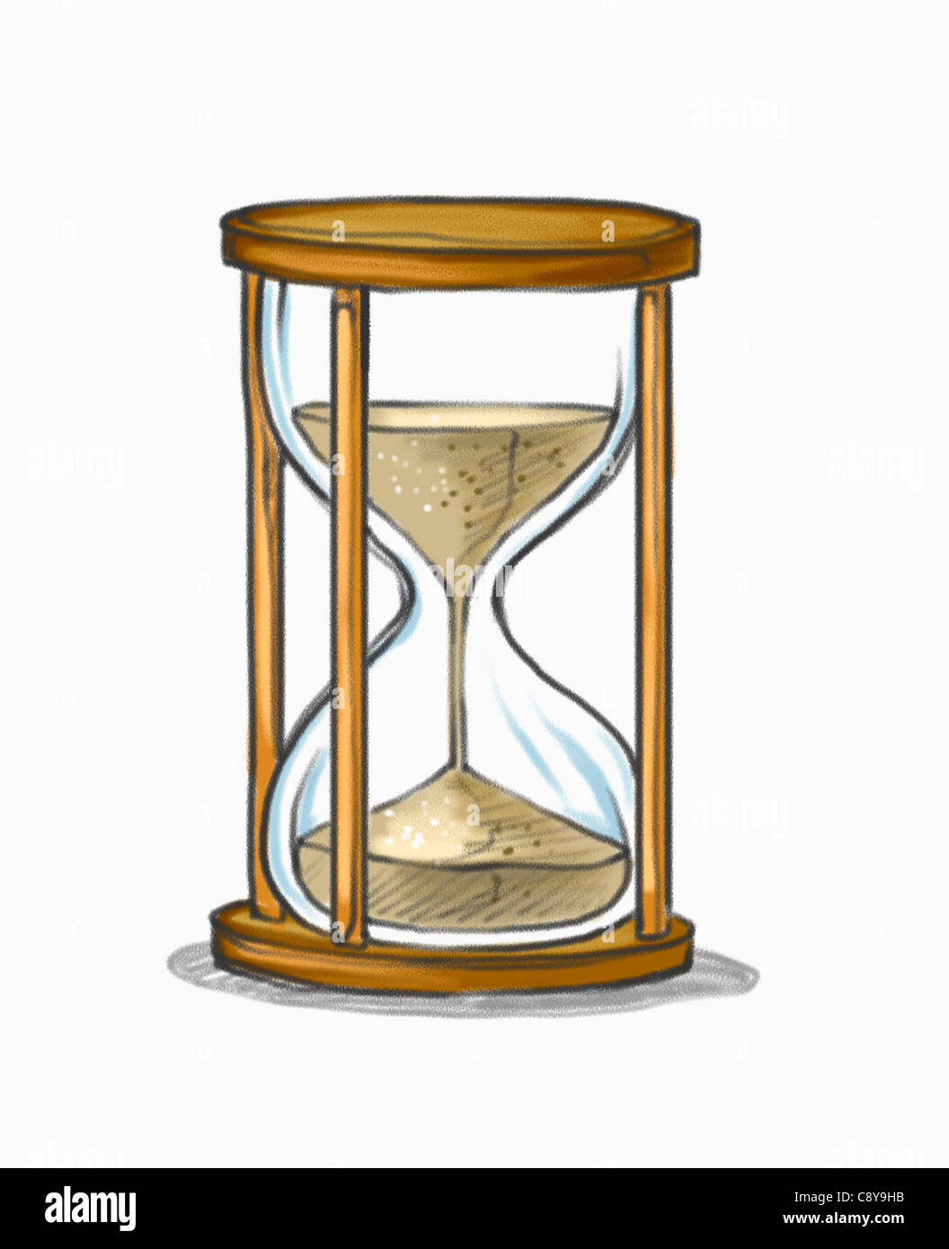 Drawing of a sandglass hi-res stock photography and images - Alamy