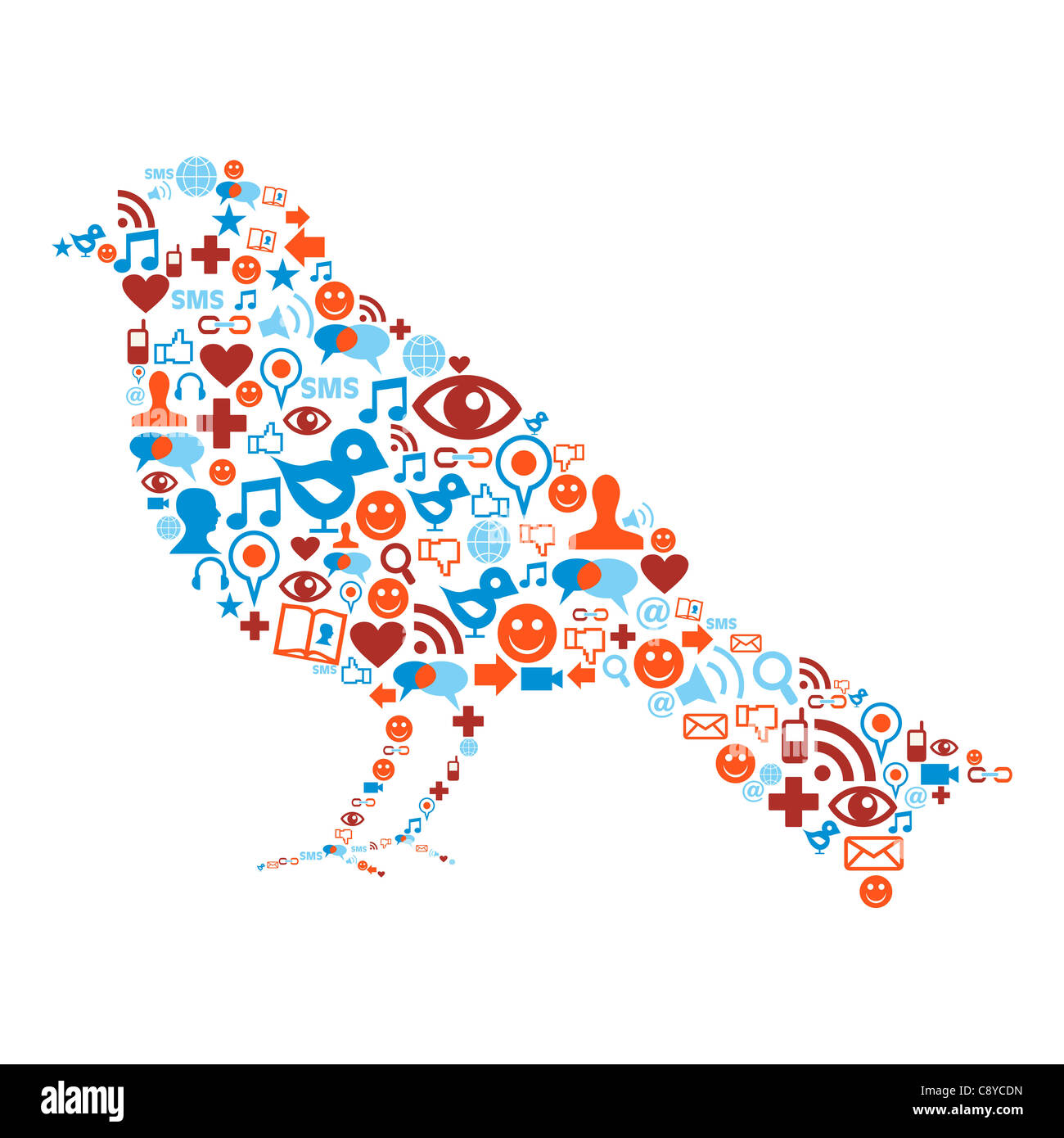 Social media icons set texture hi-res stock photography and images - Alamy