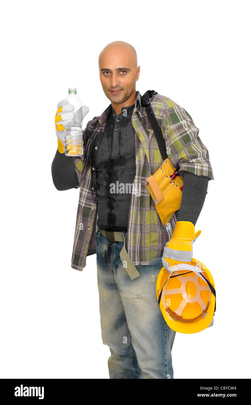 Construction worker water bottle hi-res stock photography and images ...
