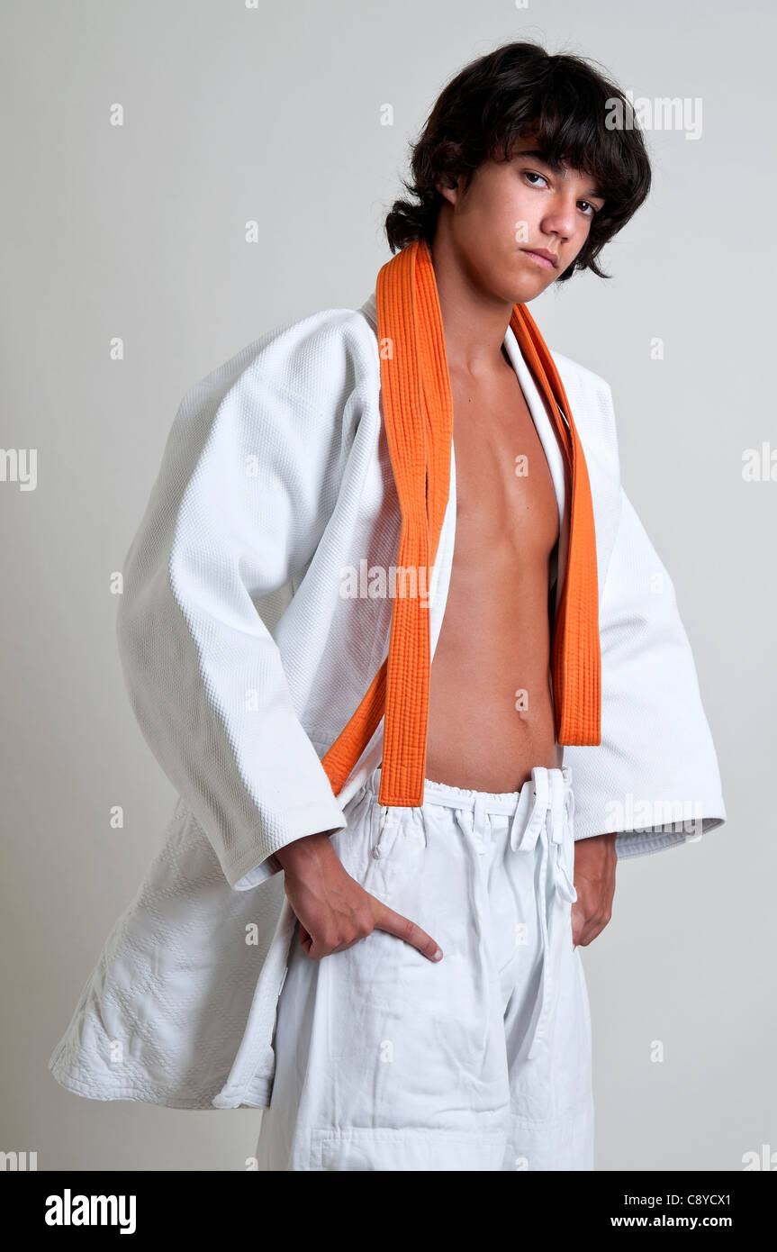 Young fighter posing Stock Photo - Alamy