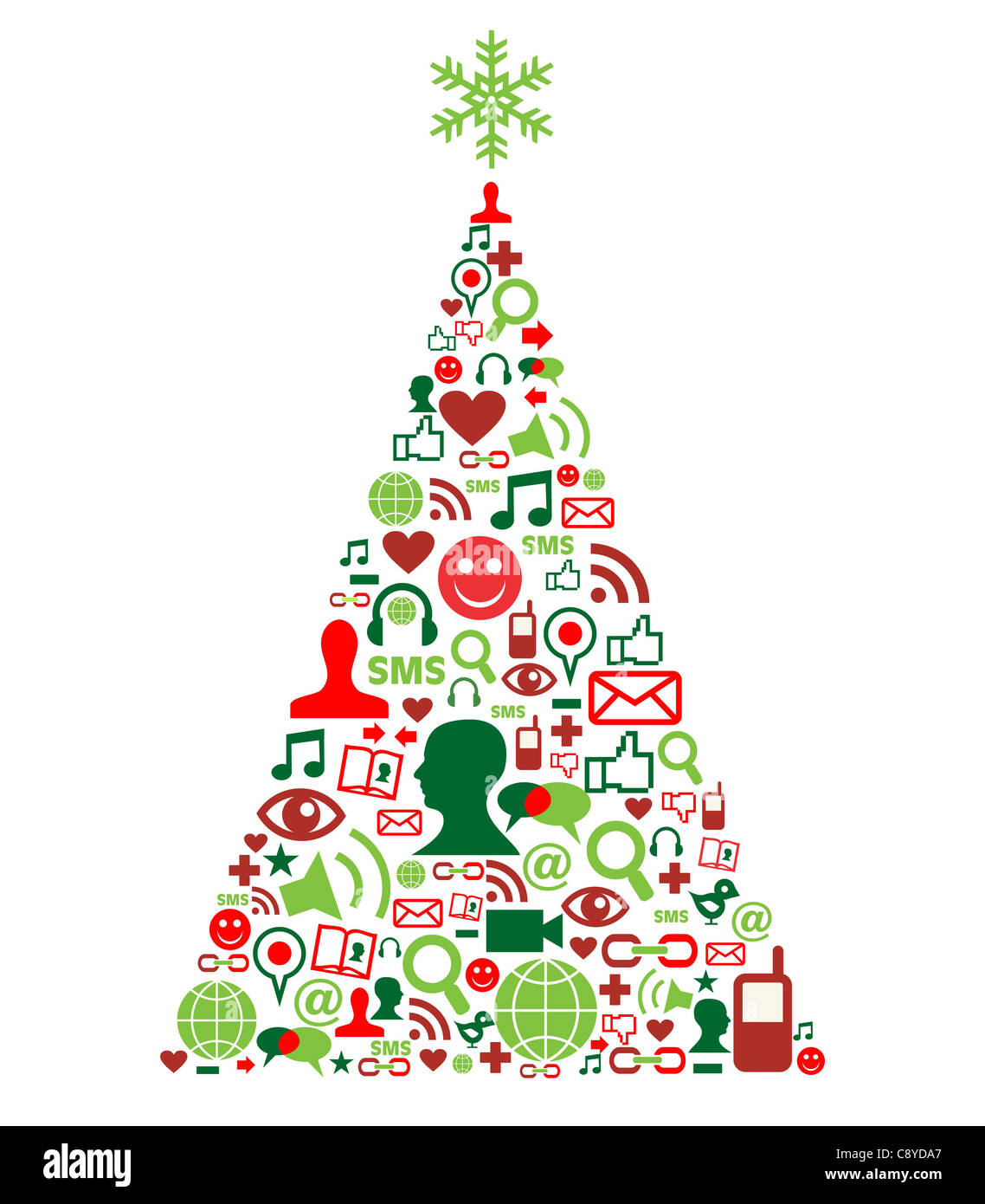 Social media icons tree hi-res stock photography and images - Alamy