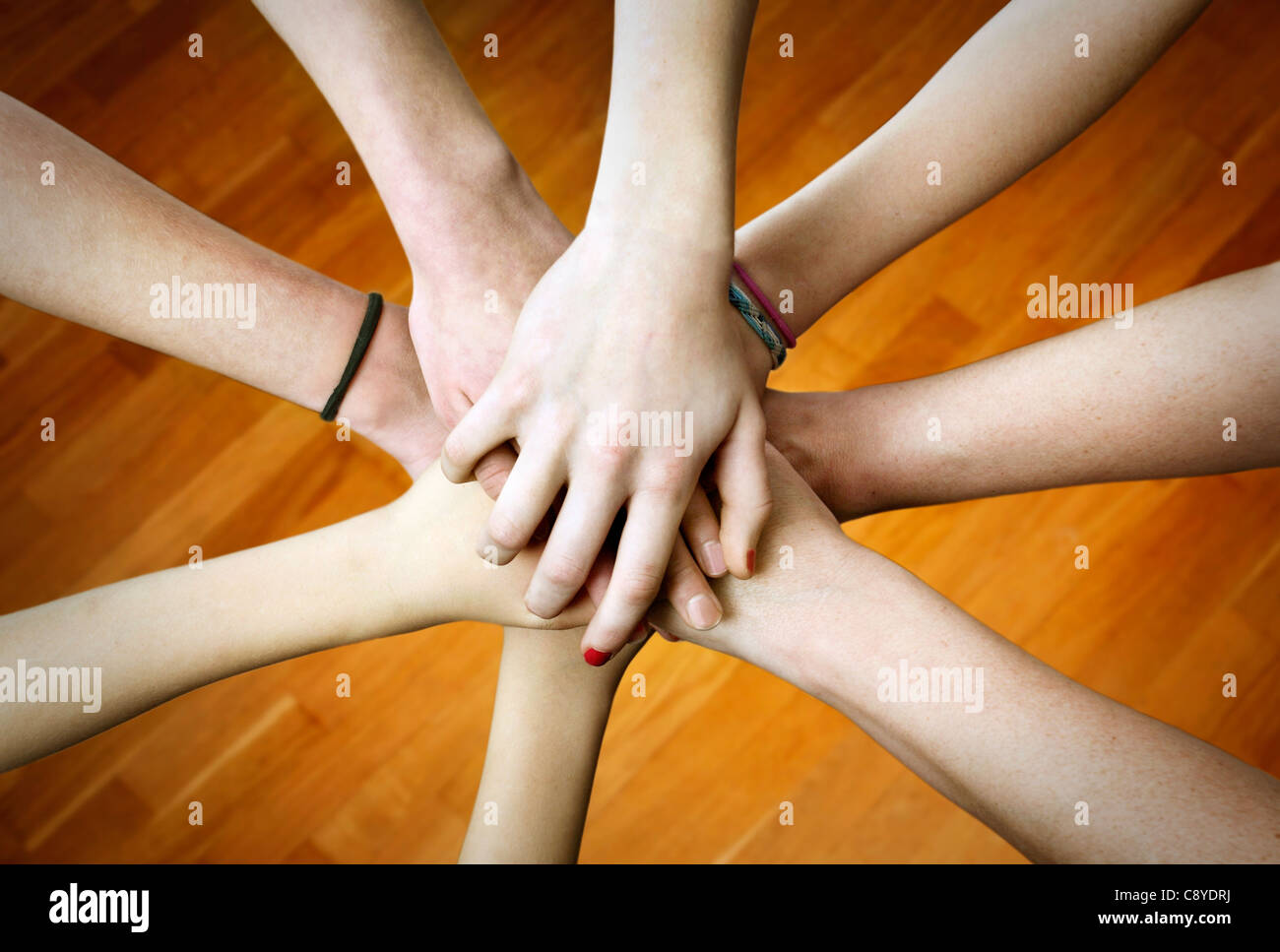 Linked Hands Circle High Resolution Stock Photography and Images - Alamy